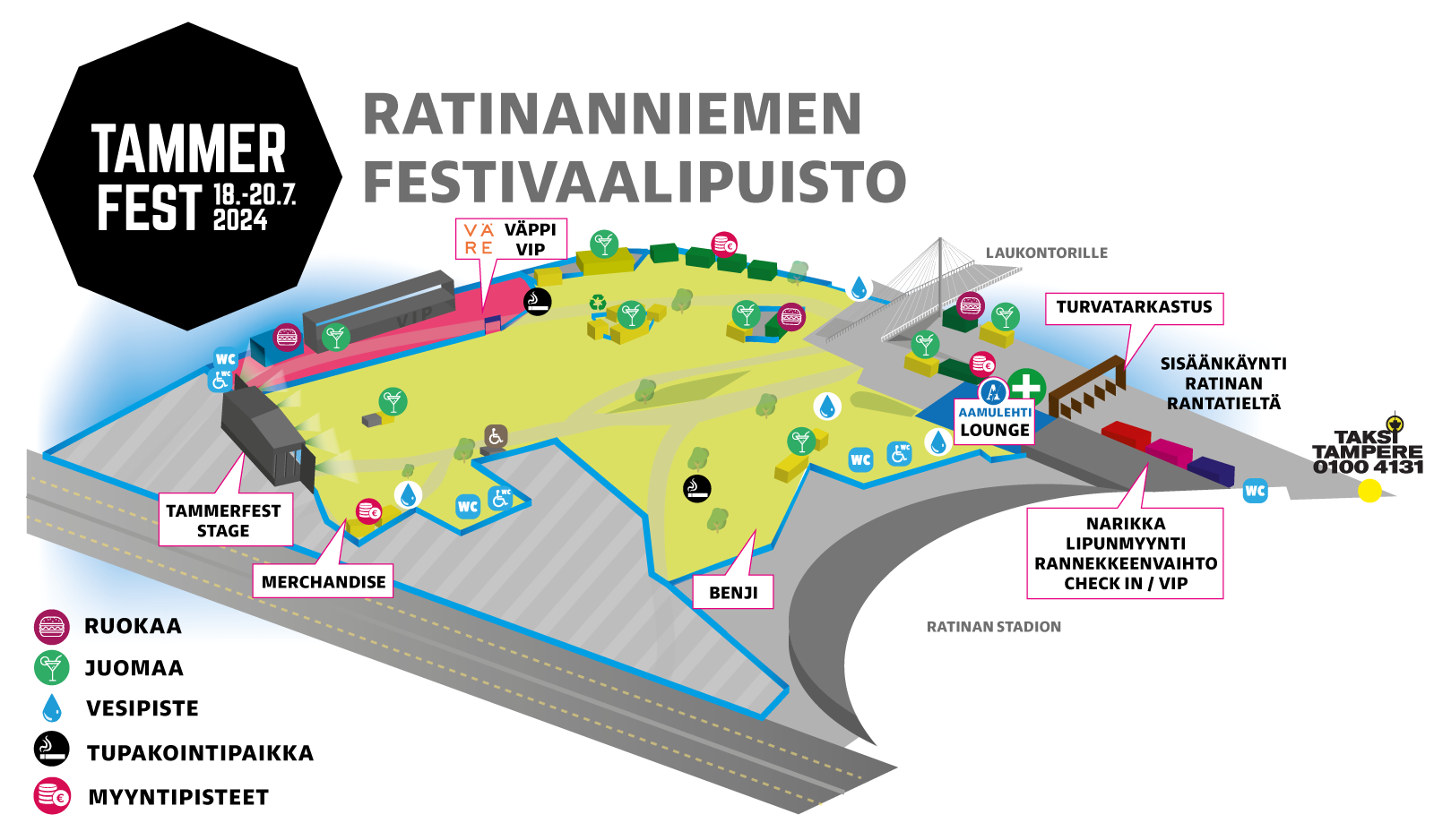 Tammerfestin aluekartta haltuun jo ennen festivaalia – Tammerfest